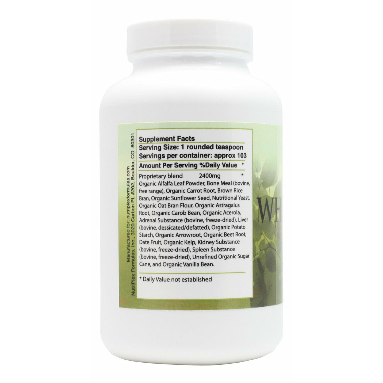 Nutriplex Formulas Whole Food Powder