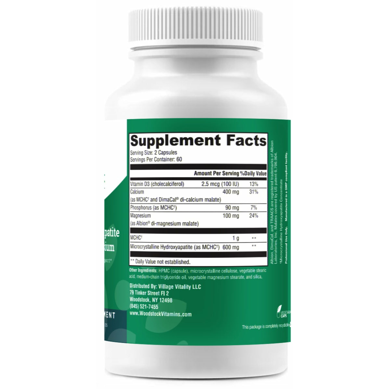 Calcium Hydroxyapatite Chelated Magnesium Supplement | 120