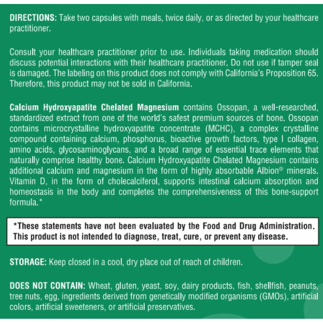 Calcium Hydroxyapatite Chelated Magnesium Supplement | 120